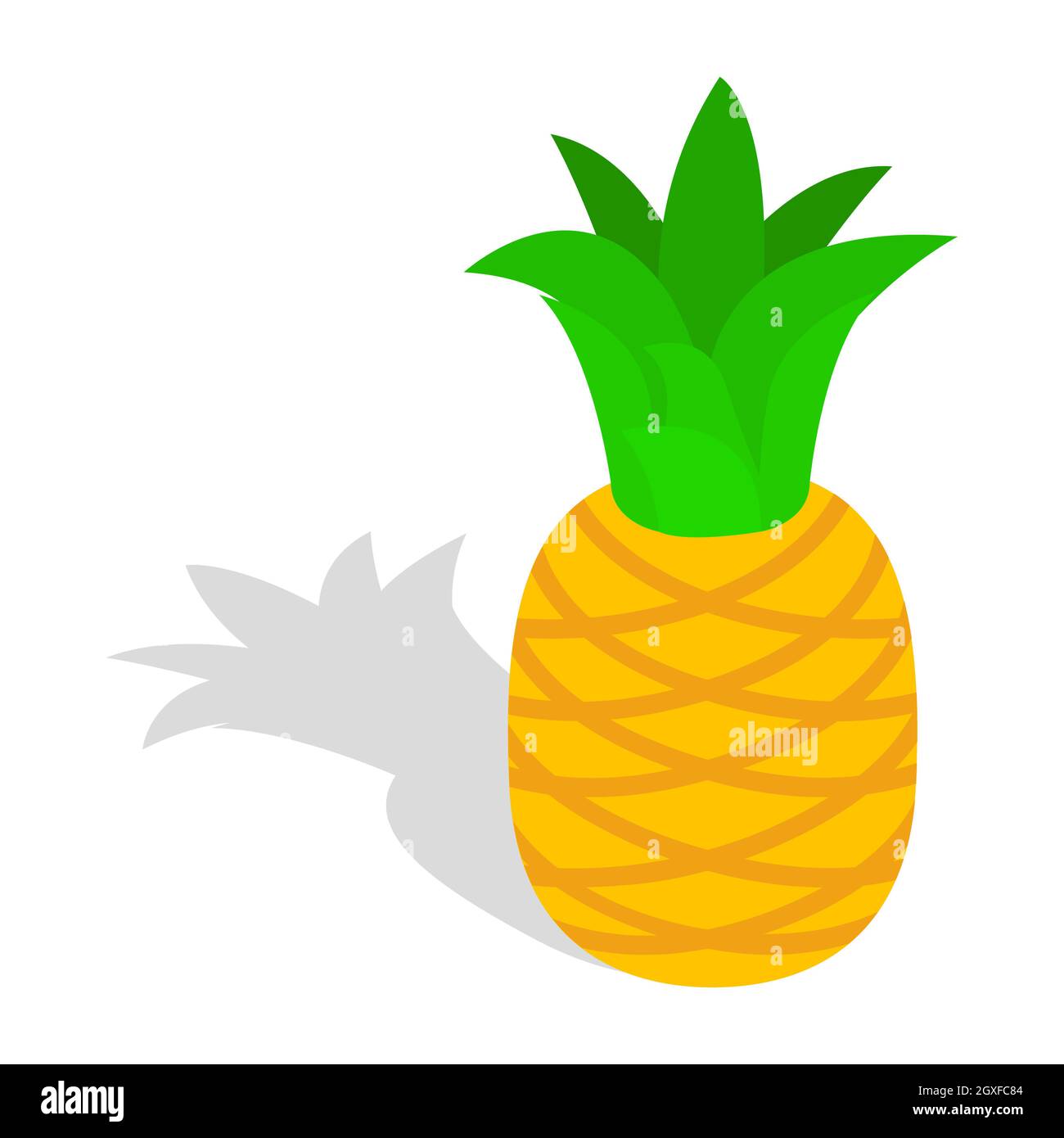 Pineapple icon in isometric 3d style on a white background Stock Photo ...