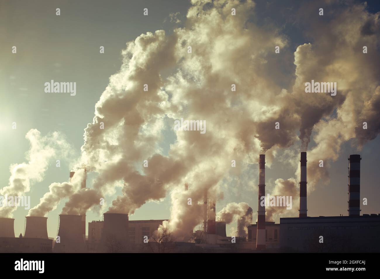 Smoke from high industrial pipes hi-res stock photography and images ...