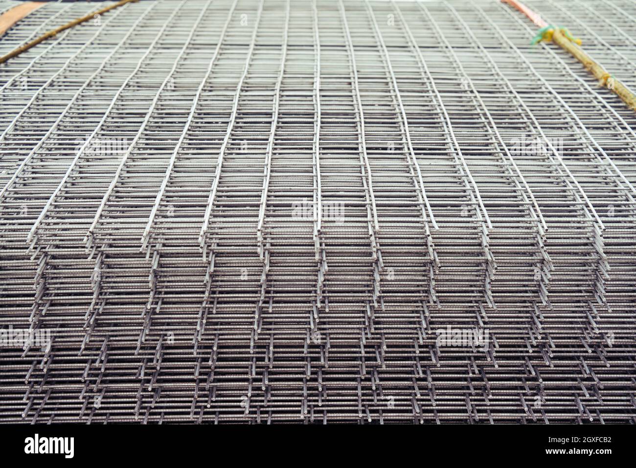 Construction grid for fencing and reinforcement of structures, close-up ...