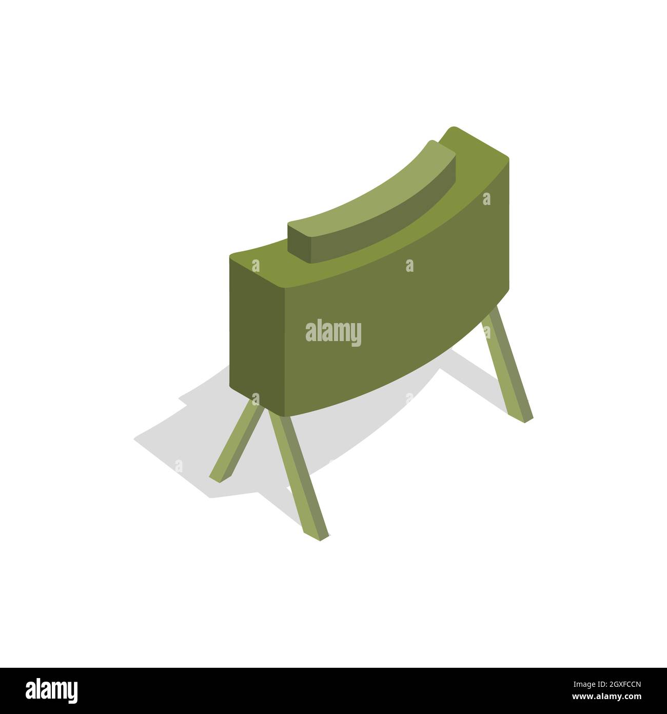 Military mine icon in isometric 3d style on a white background Stock ...