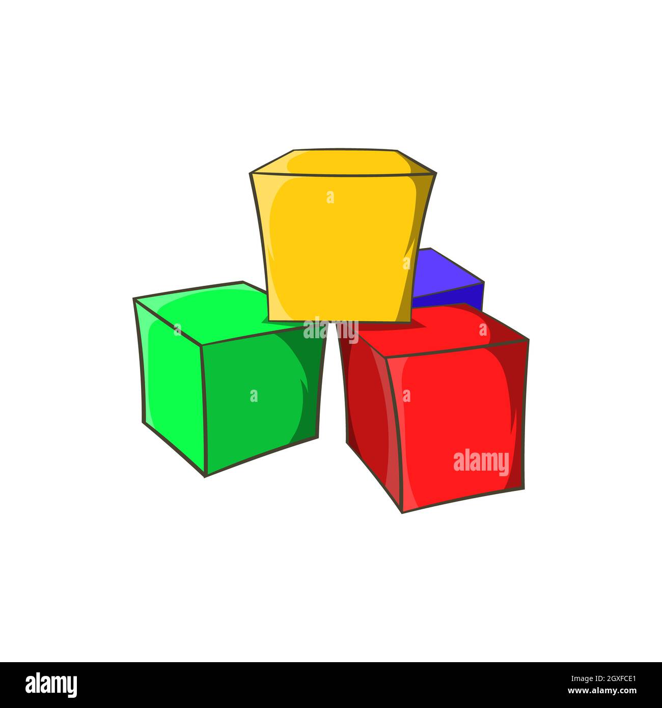 Baby cubes icon in cartoon style isolated on white background. Games ...