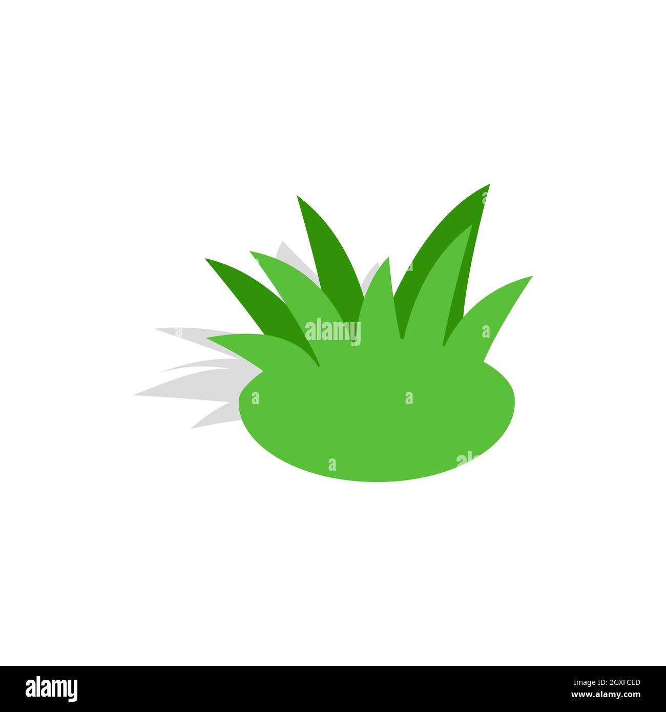 Shrub icon in isometric 3d style isolated on white background. Nature ...