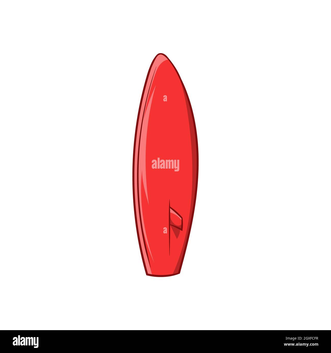 Surfboard icon in cartoon style isolated on white background. Surfing ...