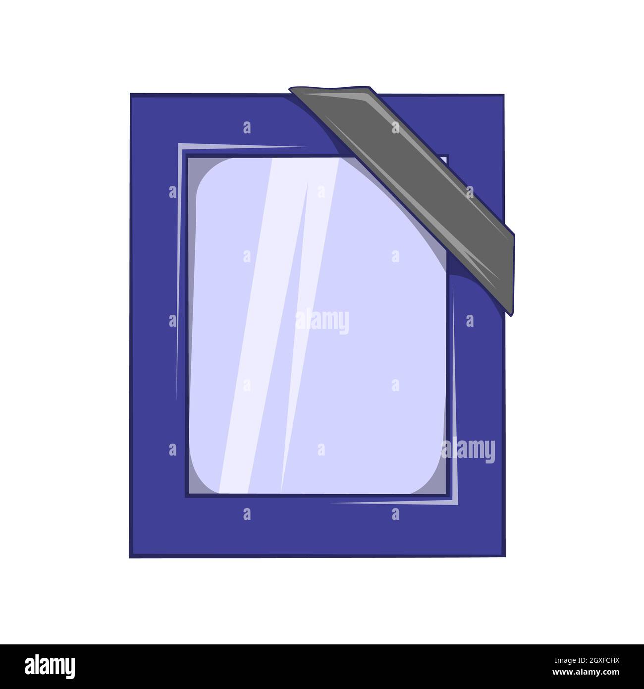 Photos of deceased with ribbon icon in cartoon style isolated on white ...