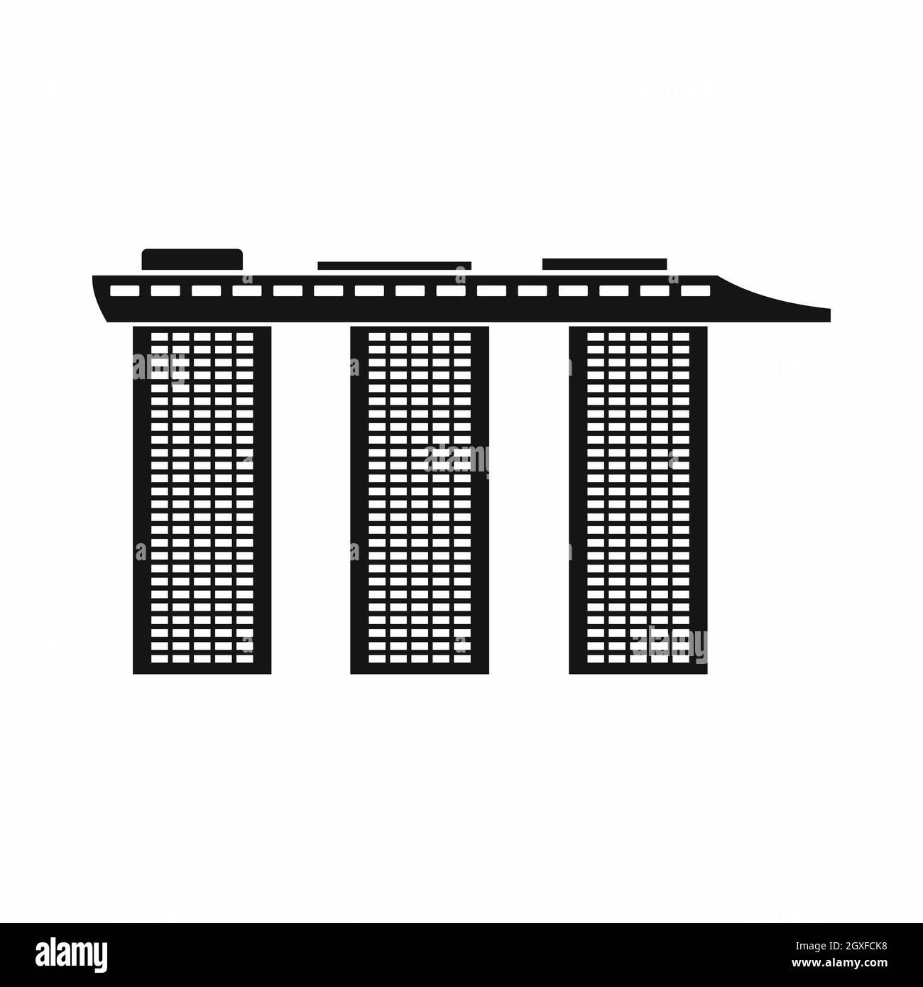 Tall white tourist hotel Cut Out Stock Images & Pictures - Alamy