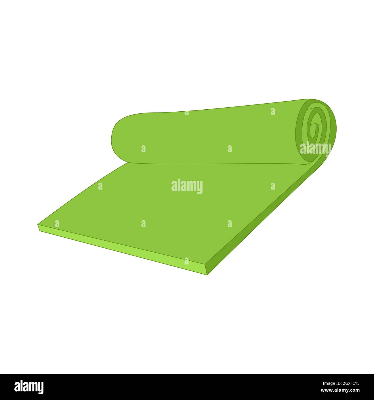 Yoga mat icon in cartoon style isolated on white background. Mats for ...