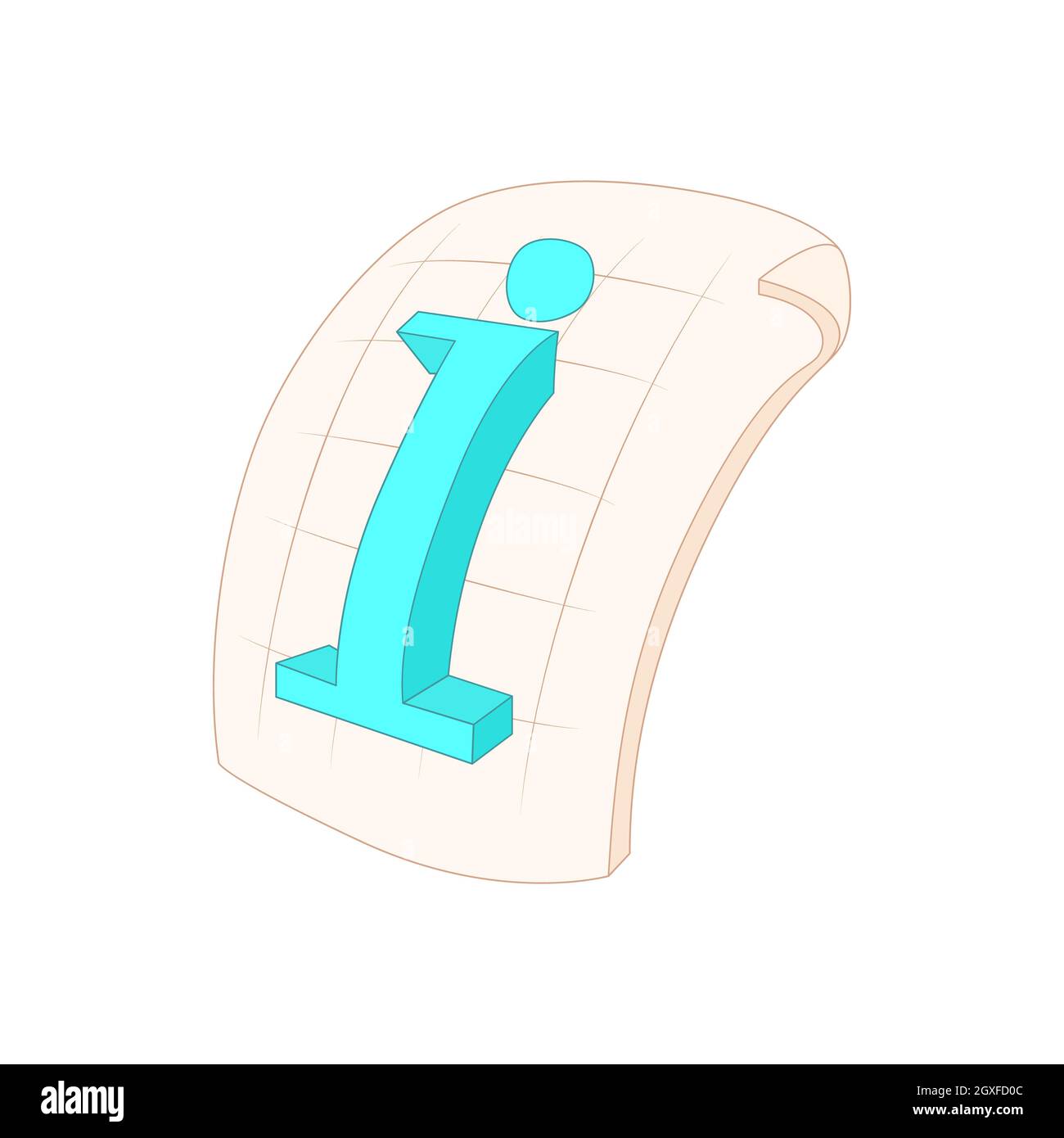 Information file icon in cartoon style on a white background Stock ...