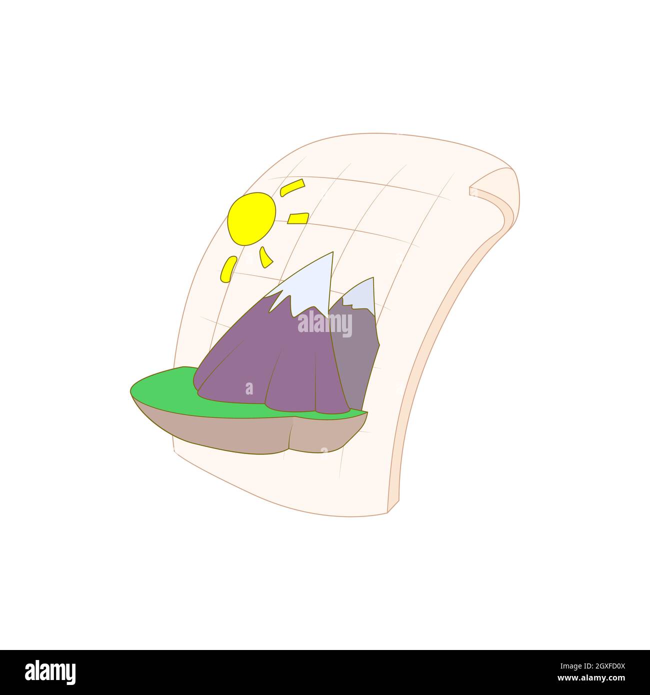 PDF file icon in cartoon style on a white background Stock Photo - Alamy