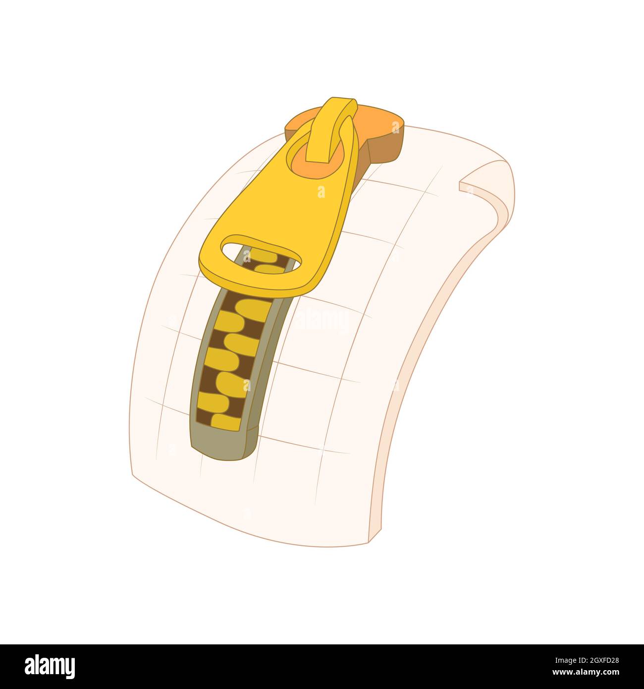 ZIP file icon in cartoon style on a white background Stock Photo - Alamy