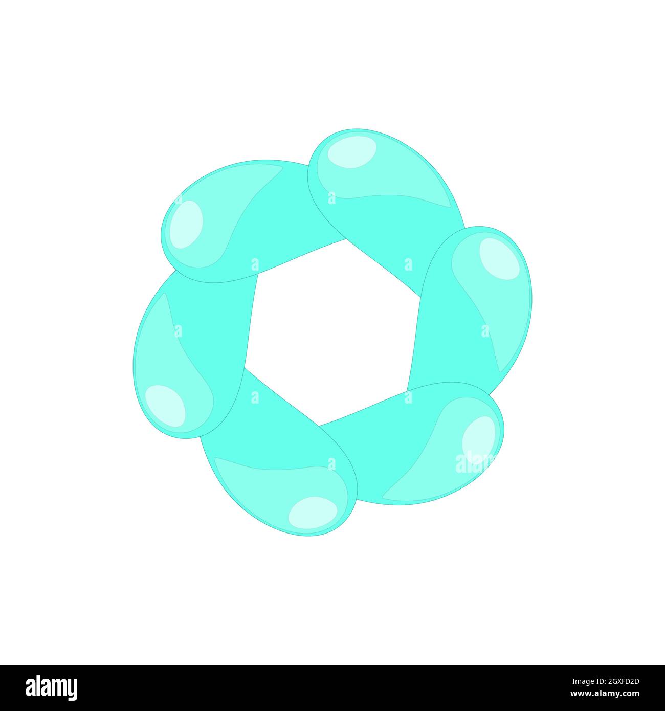 Light sky blue abstract shape icon in cartoon style on a white ...