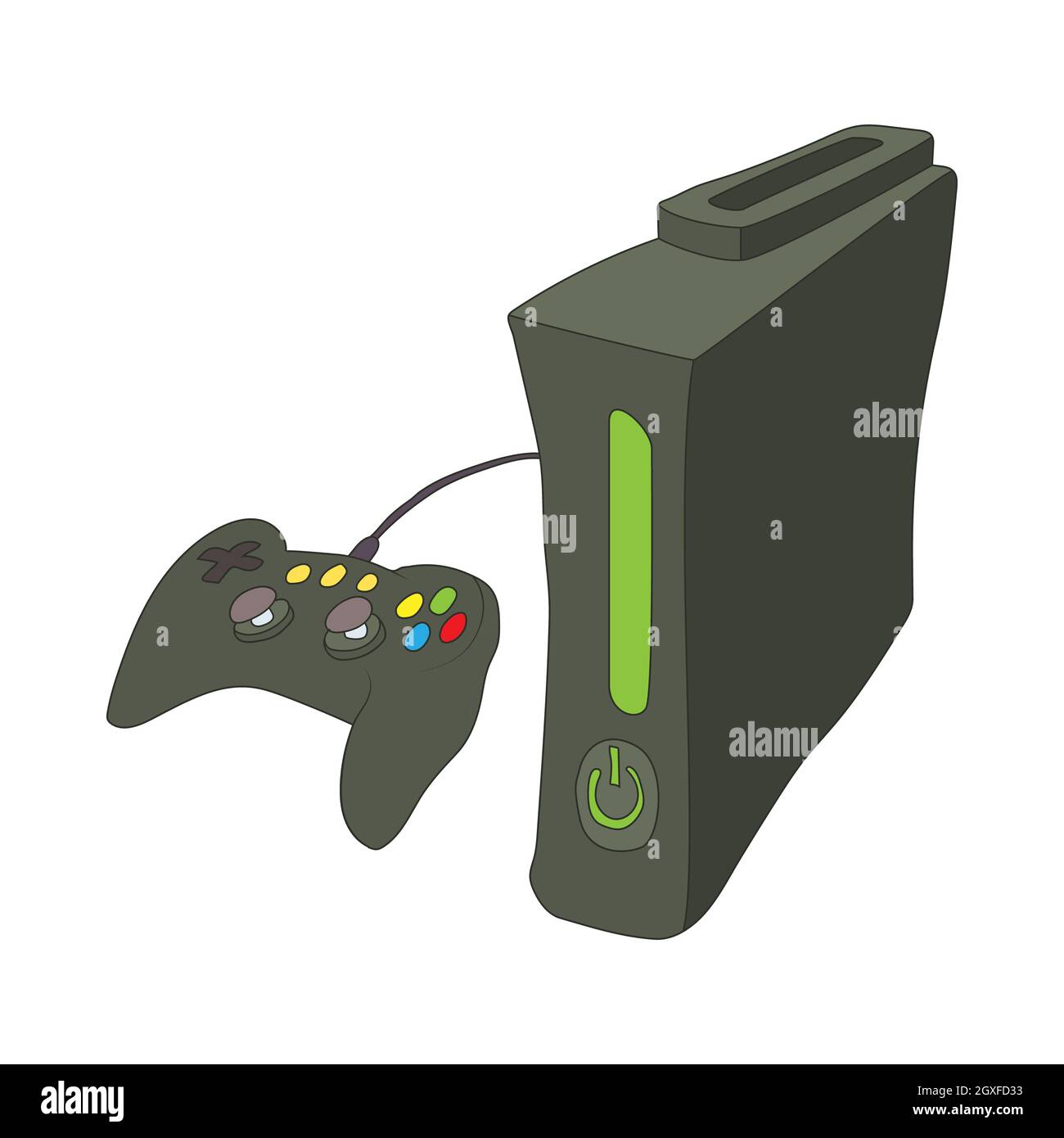 Game console icon in cartoon style isolated on white background Stock ...