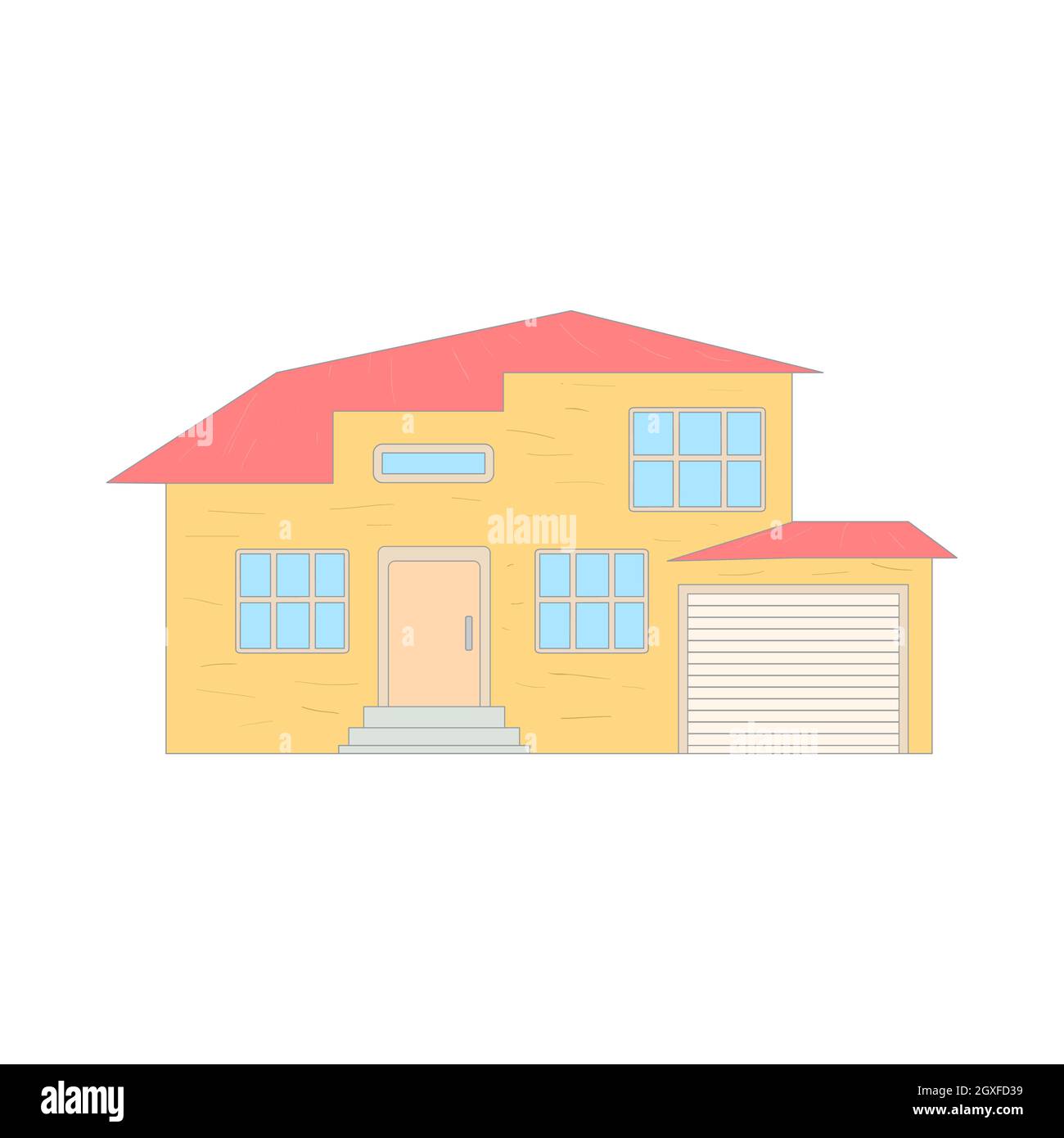 Two storey house icon icon cartoon hi-res stock photography and images ...