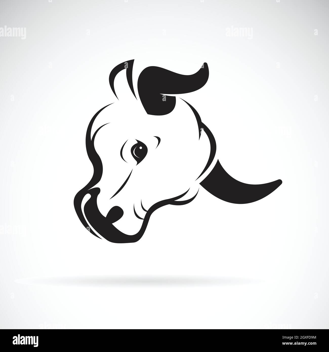 Vector of a bull head design on white background. Wild Animals. Vector ...