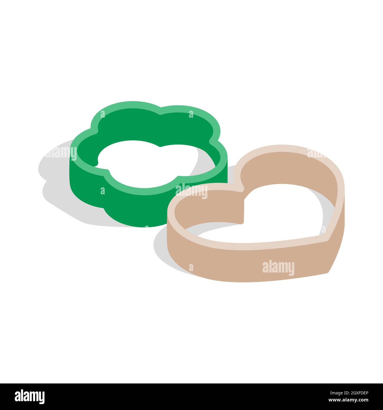 Cookie cutters icon in isometric 3d style isolated on white background ...