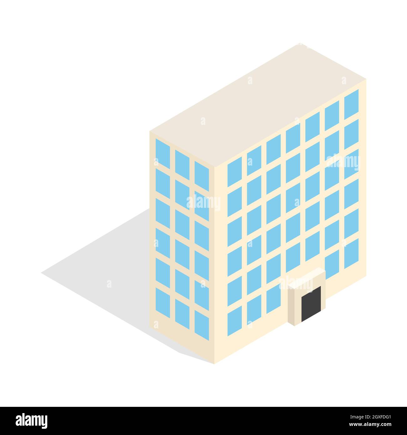 Office building icon in isometric 3d style isolated on white background ...