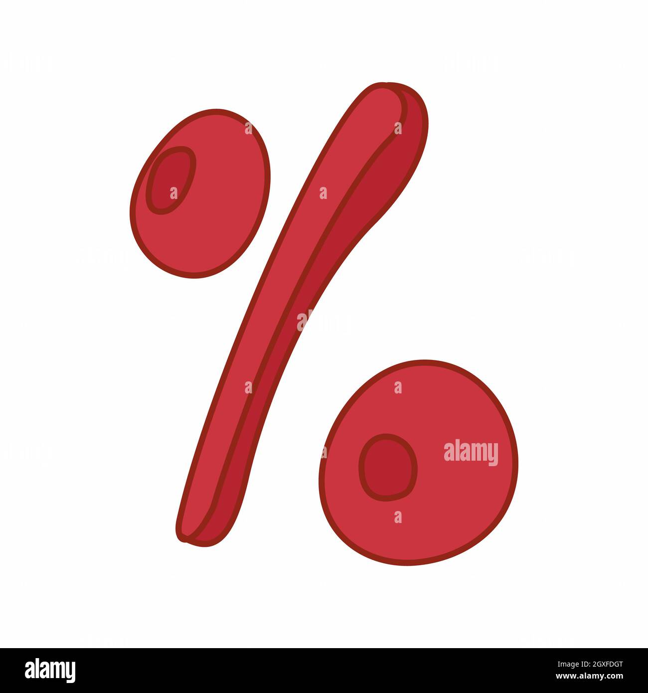 Percentage icon in cartoon style isolated on white background ...