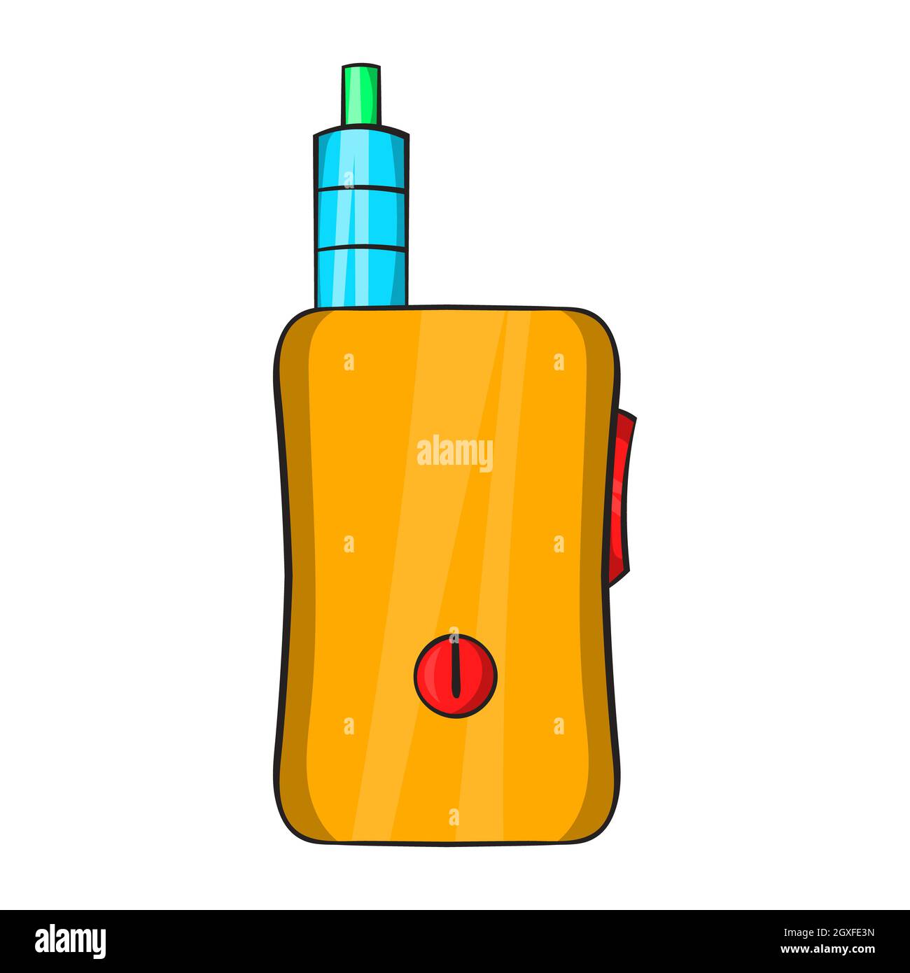 Yellow vape device icon in cartoon style on a white background Stock ...