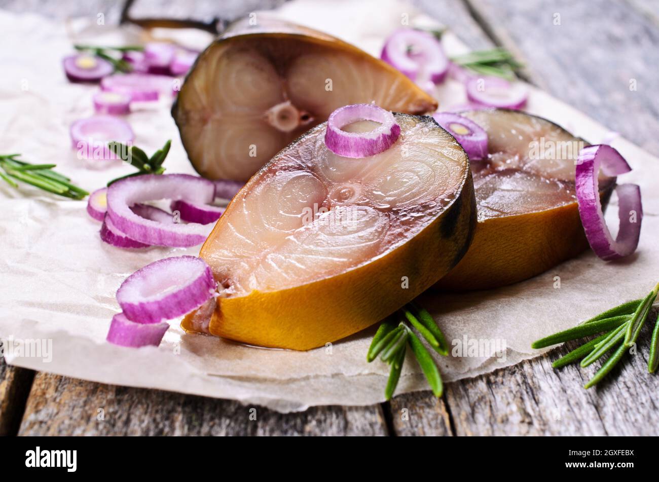 a naturally cooked fish recipes Stock Photo - Alamy