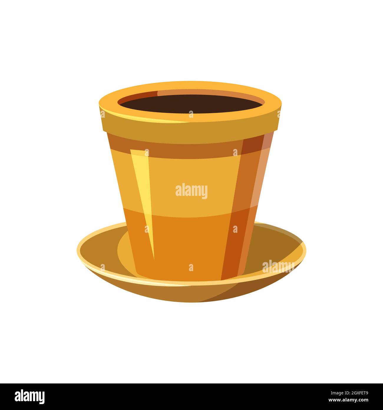 Pot of flowers icon in cartoon style isolated on white background ...