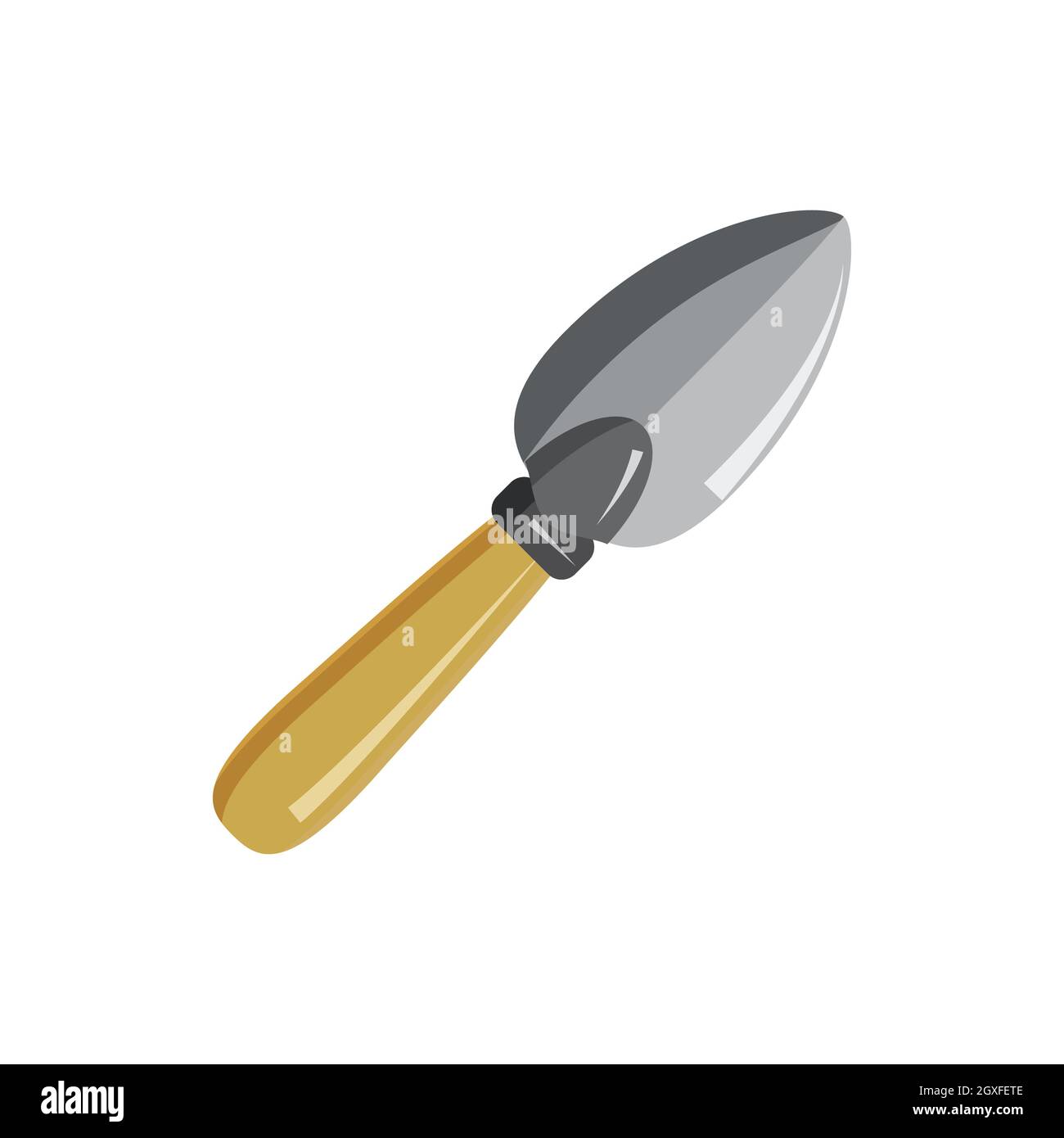 Trowel icon in cartoon style isolated on white background. Gardening ...