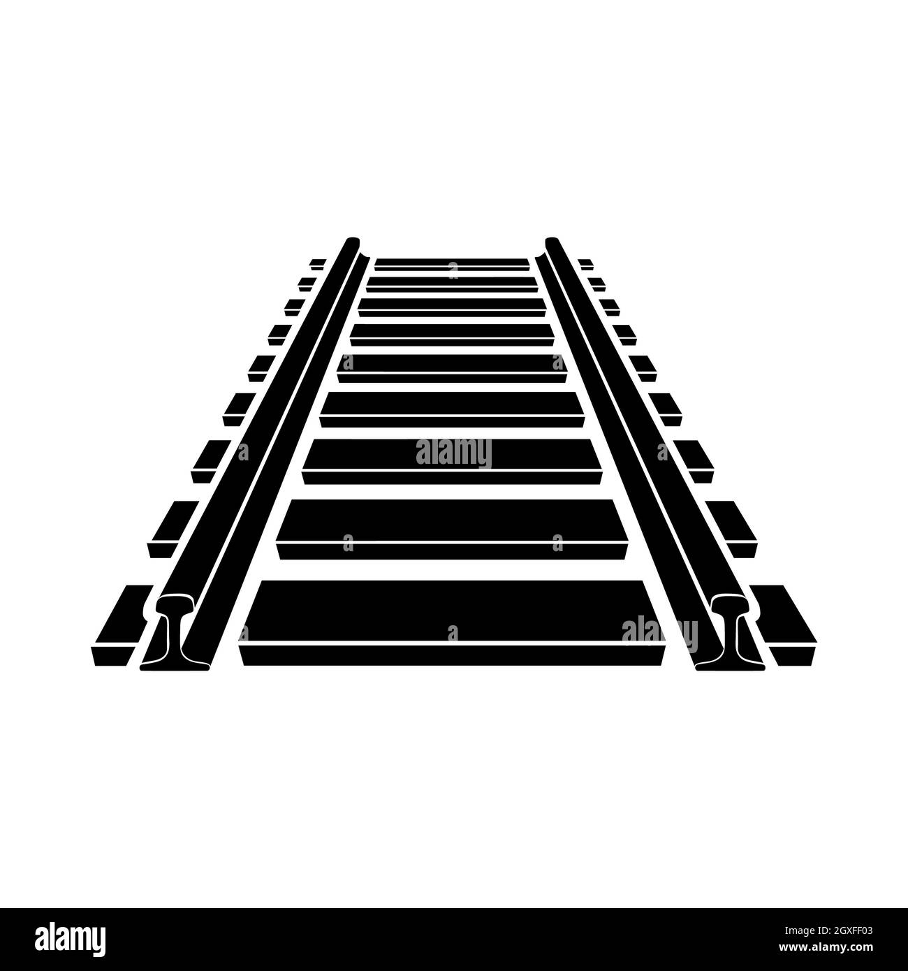 Railway icon in simple style isolated on white background Stock Photo ...