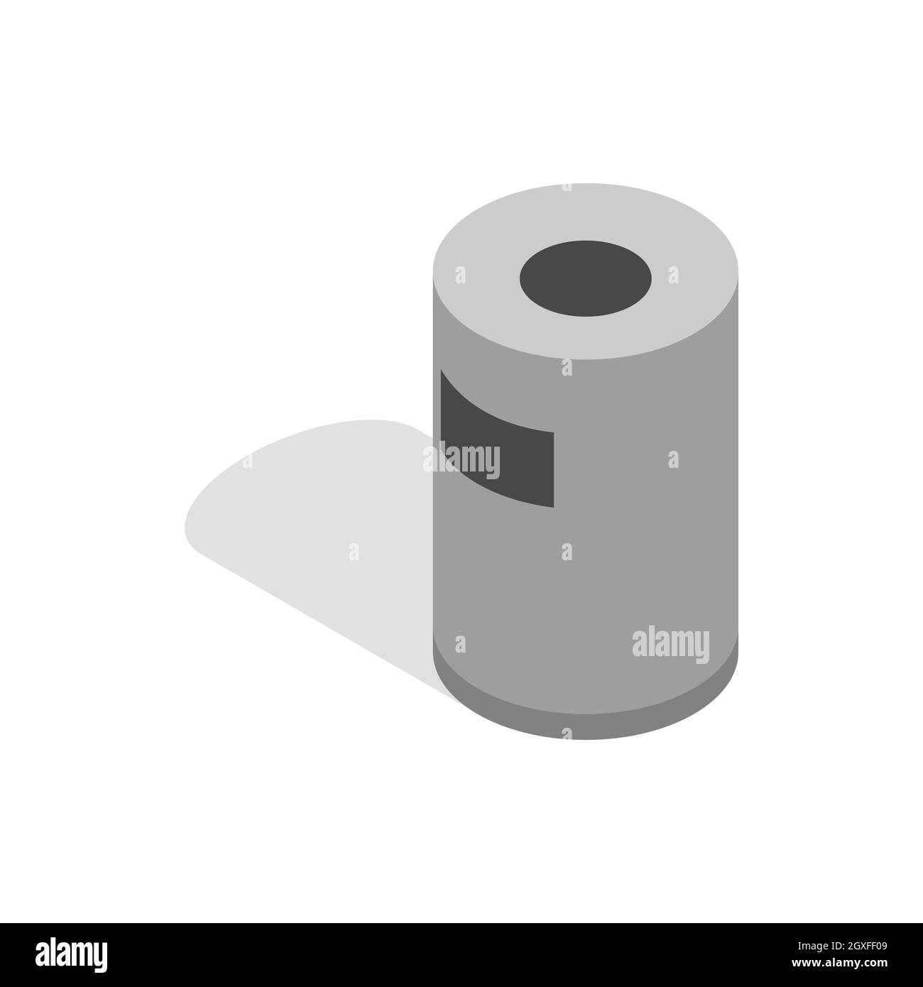 Outdoor metal bin icon in isometric 3d style on a white background ...