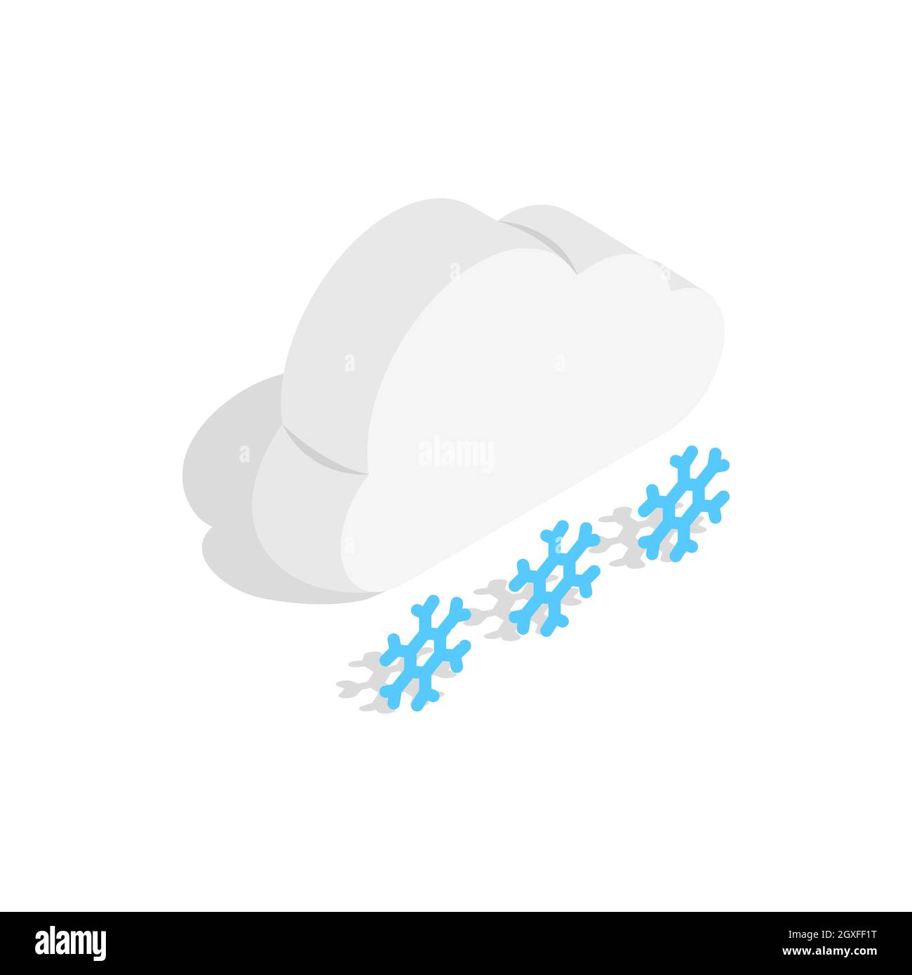 Illustration cloud snowflakes in Cut Out Stock Images & Pictures - Alamy