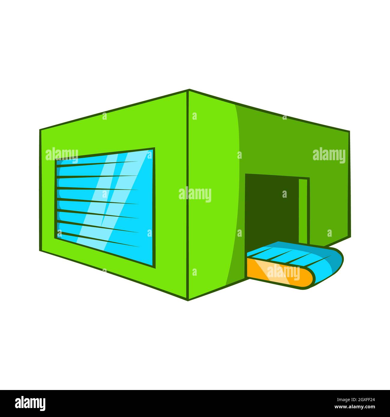 Beer sorting plant icon in cartoon style isolated on white background ...