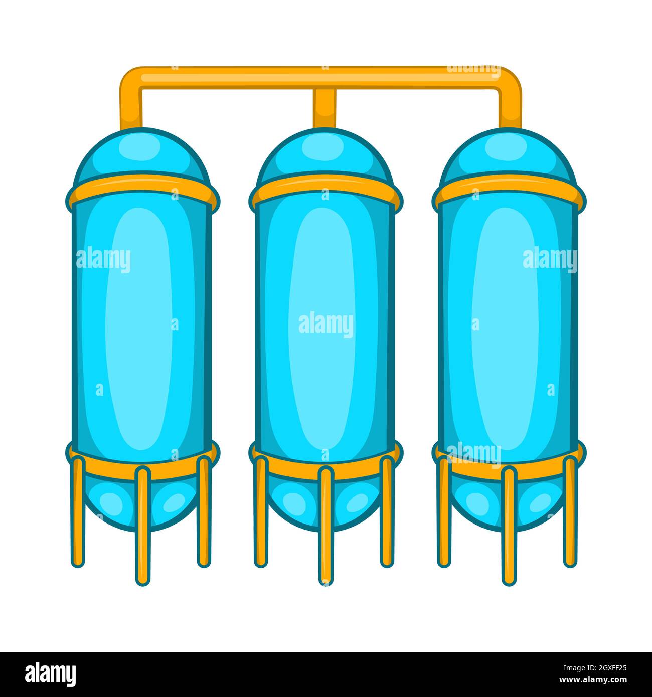Water treatment for beer production icon in cartoon style isolated on ...