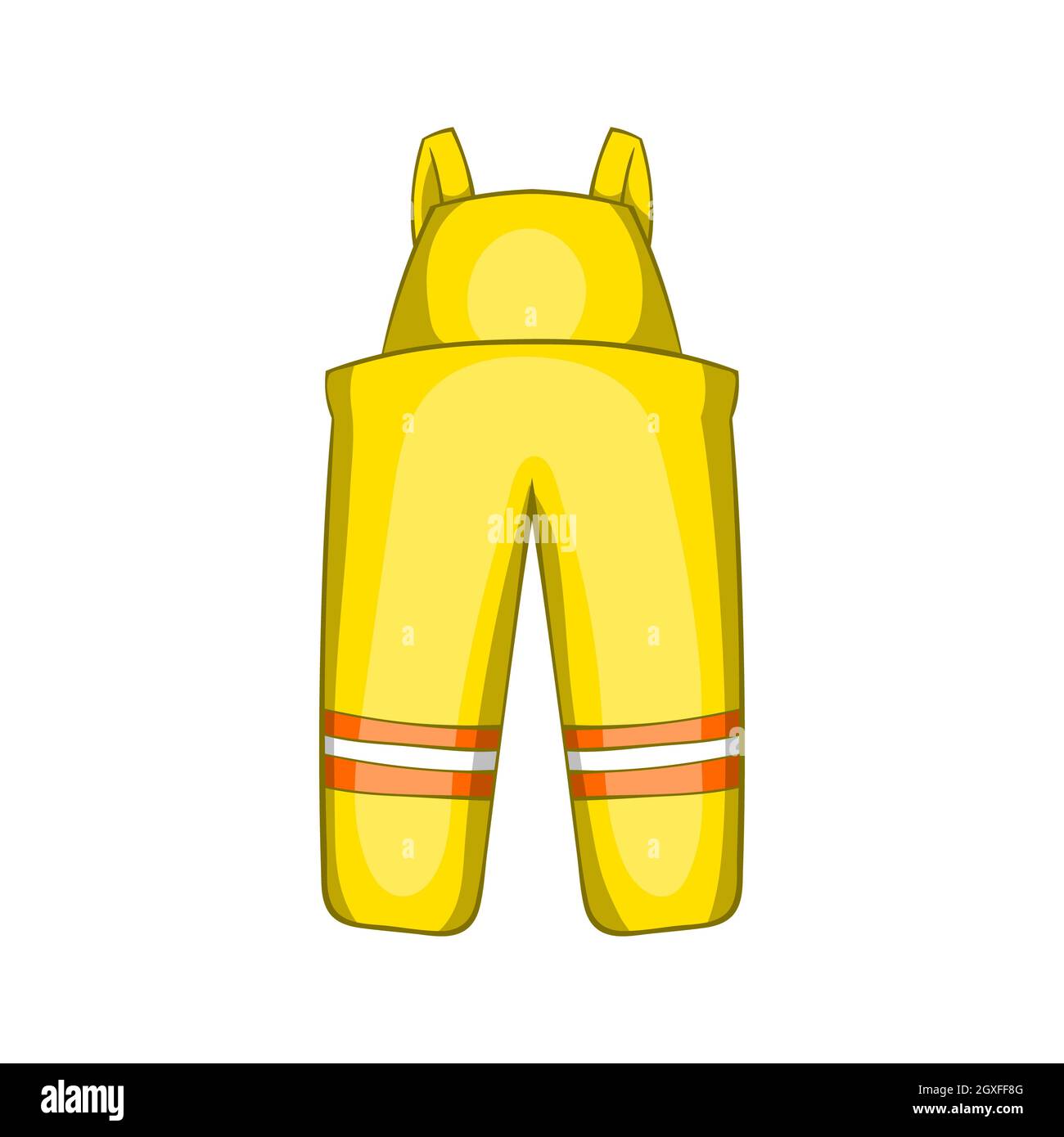 Firefighter costume icon in cartoon style isolated on white background ...