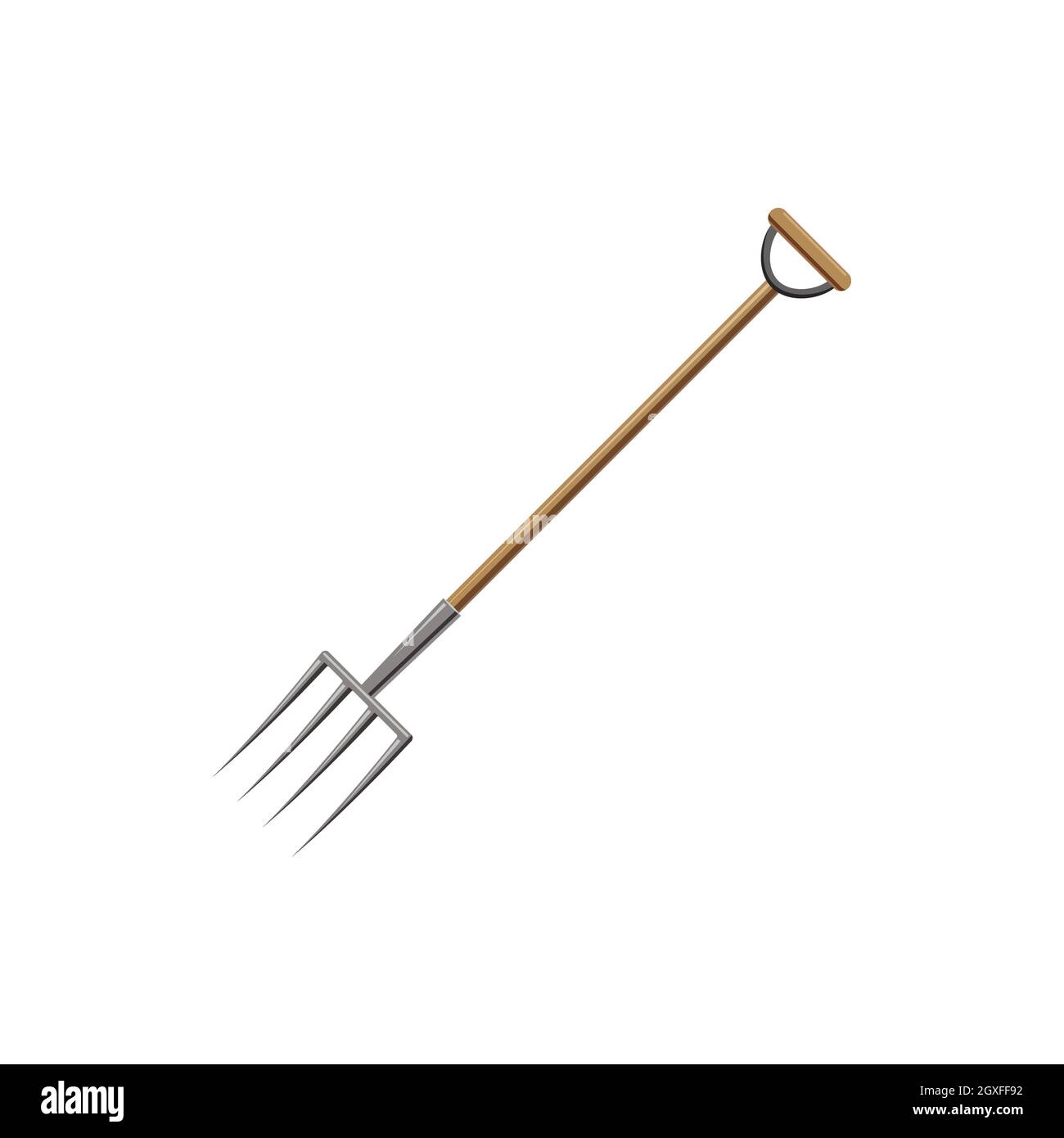 Garden forks icon in cartoon style isolated on white background ...