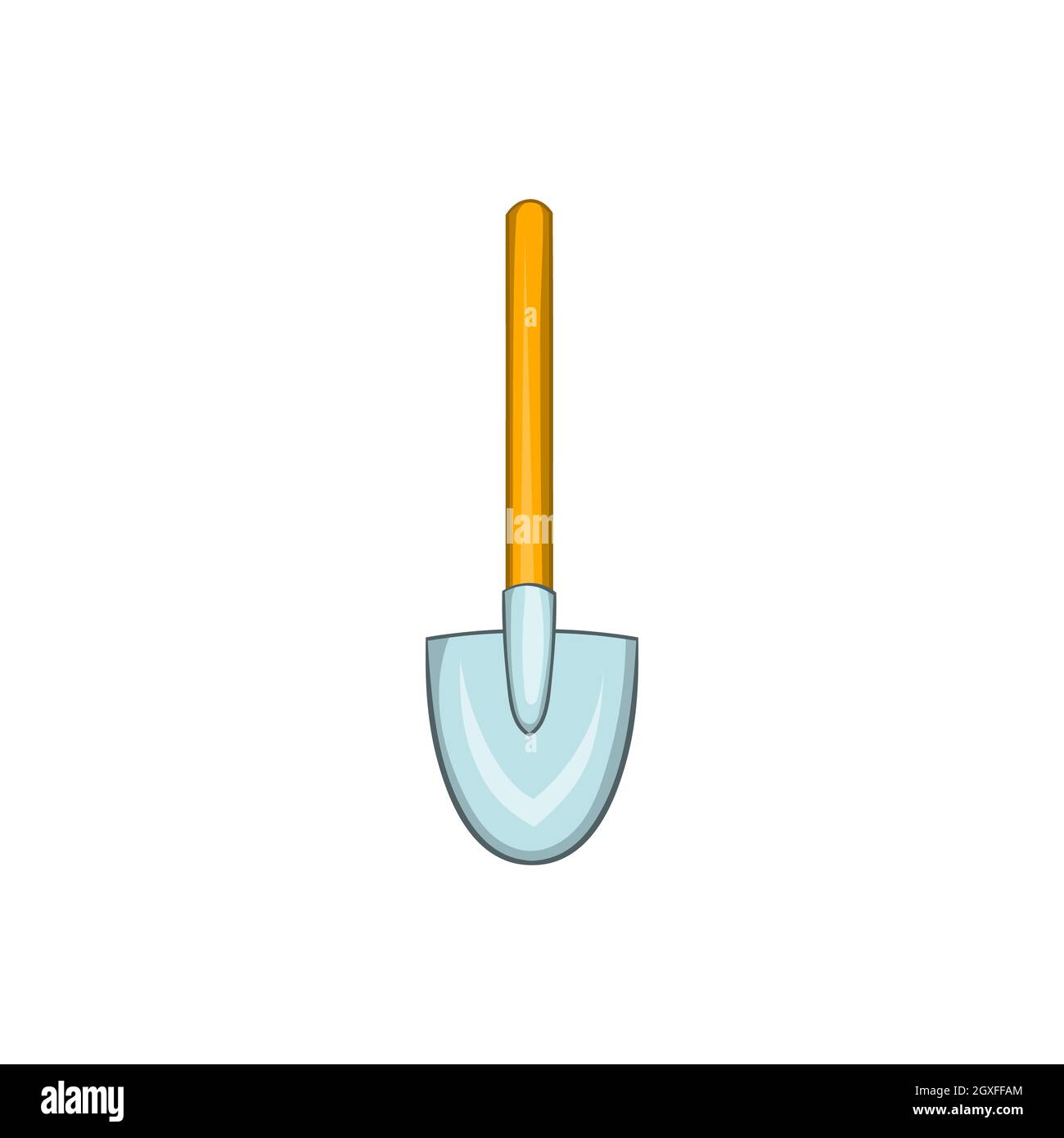 Shovel icon in cartoon style isolated on white background. Equipment ...