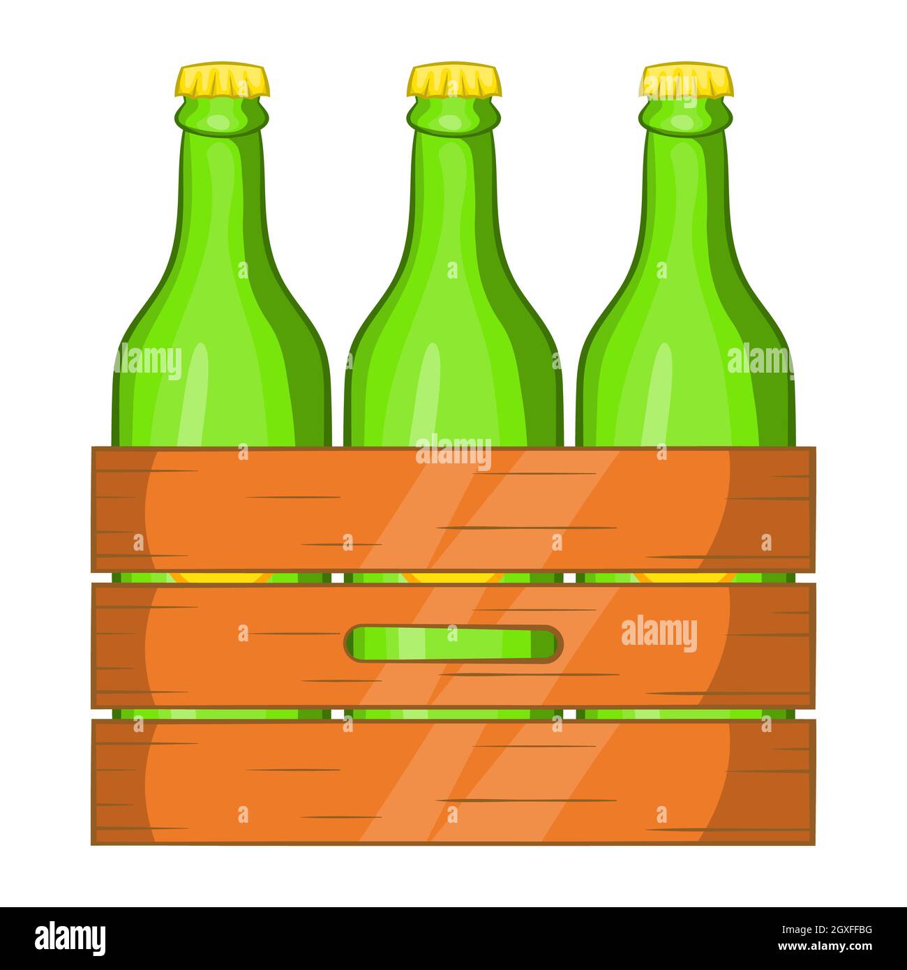 Box of beer icon in cartoon style isolated on white background ...