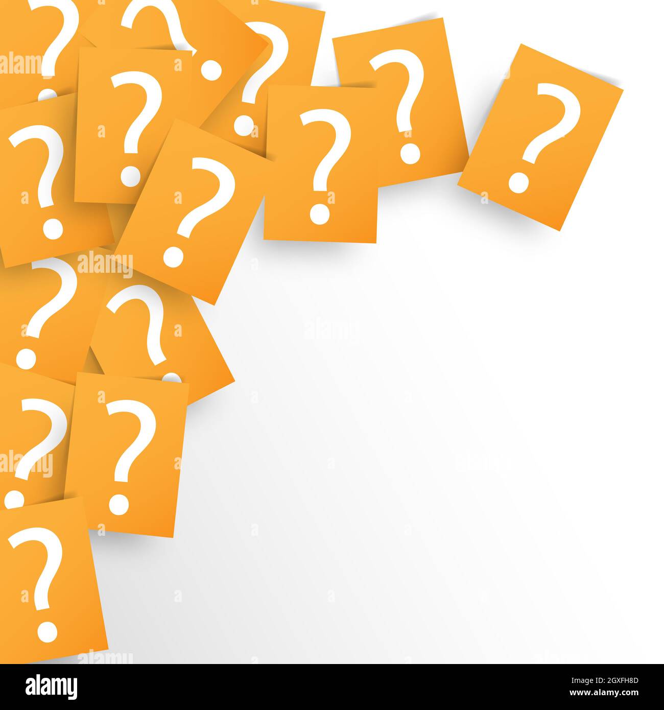 Papers Question Mark Background Stock Photo - Alamy