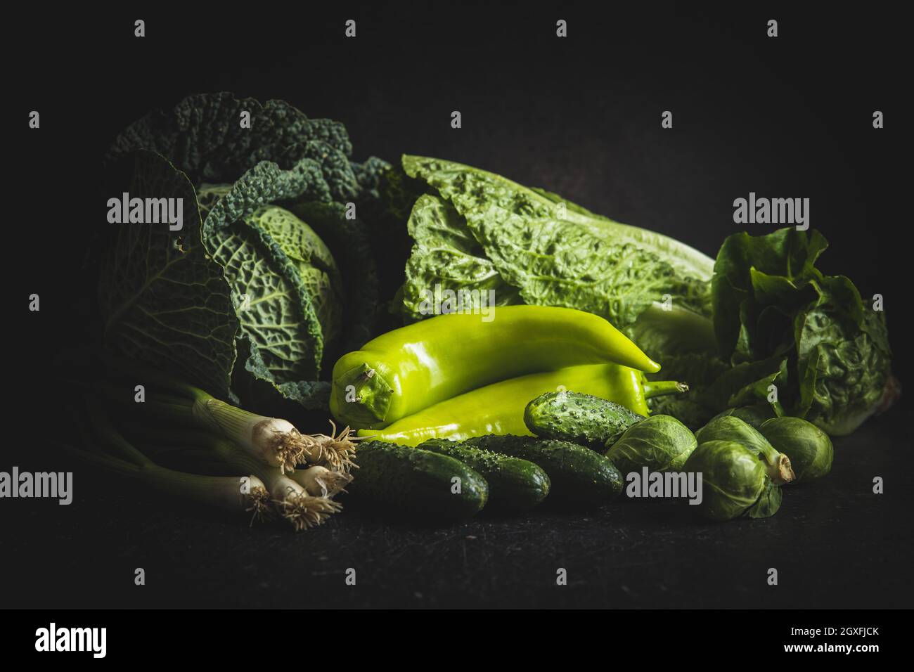 Different types of green vegetables Stock Photo - Alamy