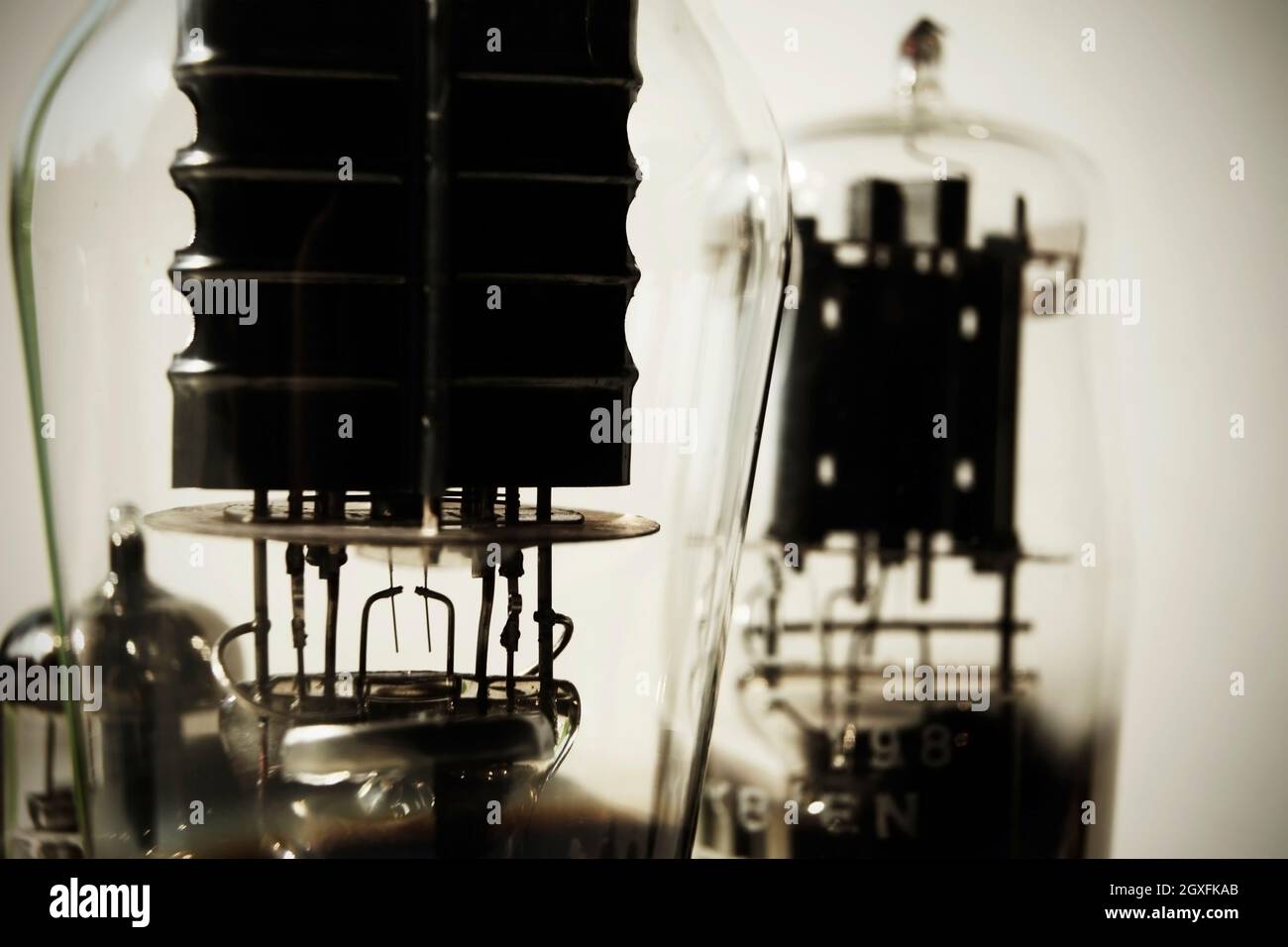 Selection of old electrical valves Stock Photo - Alamy