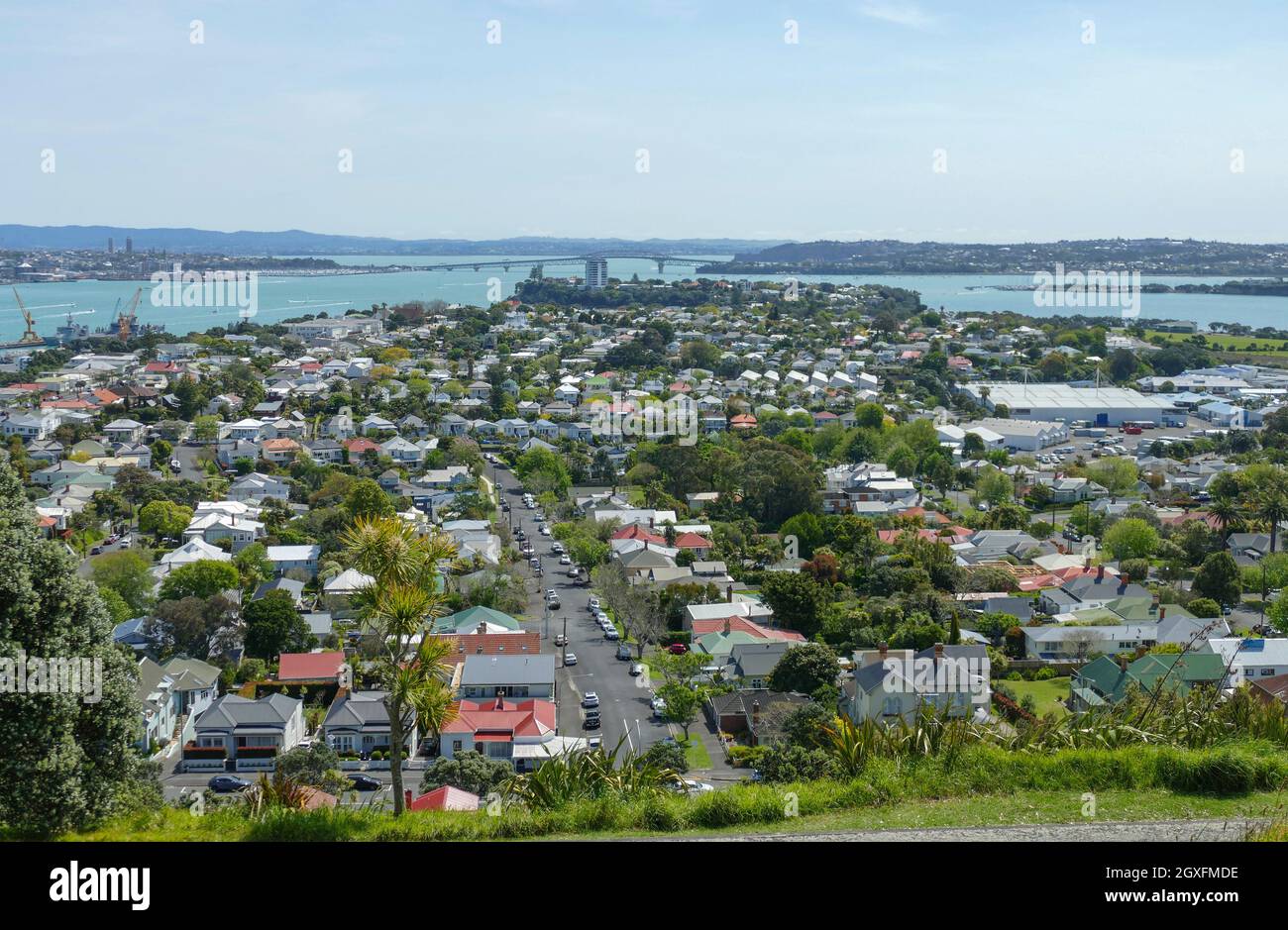 Scenery around Devonport, a harbourside suburb of Auckland in New ...