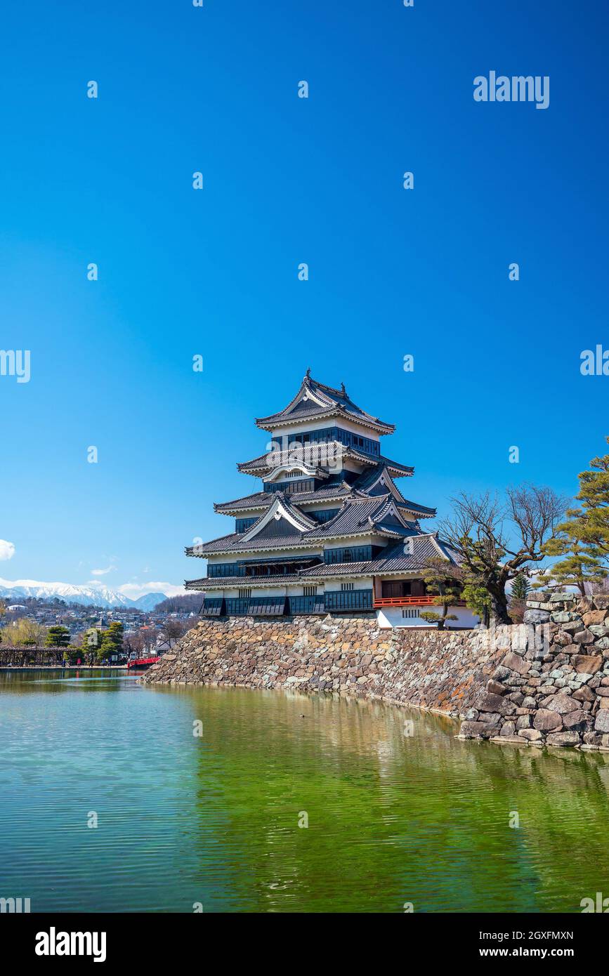 Matsumoto castle in Japan with blue sky Stock Photo - Alamy
