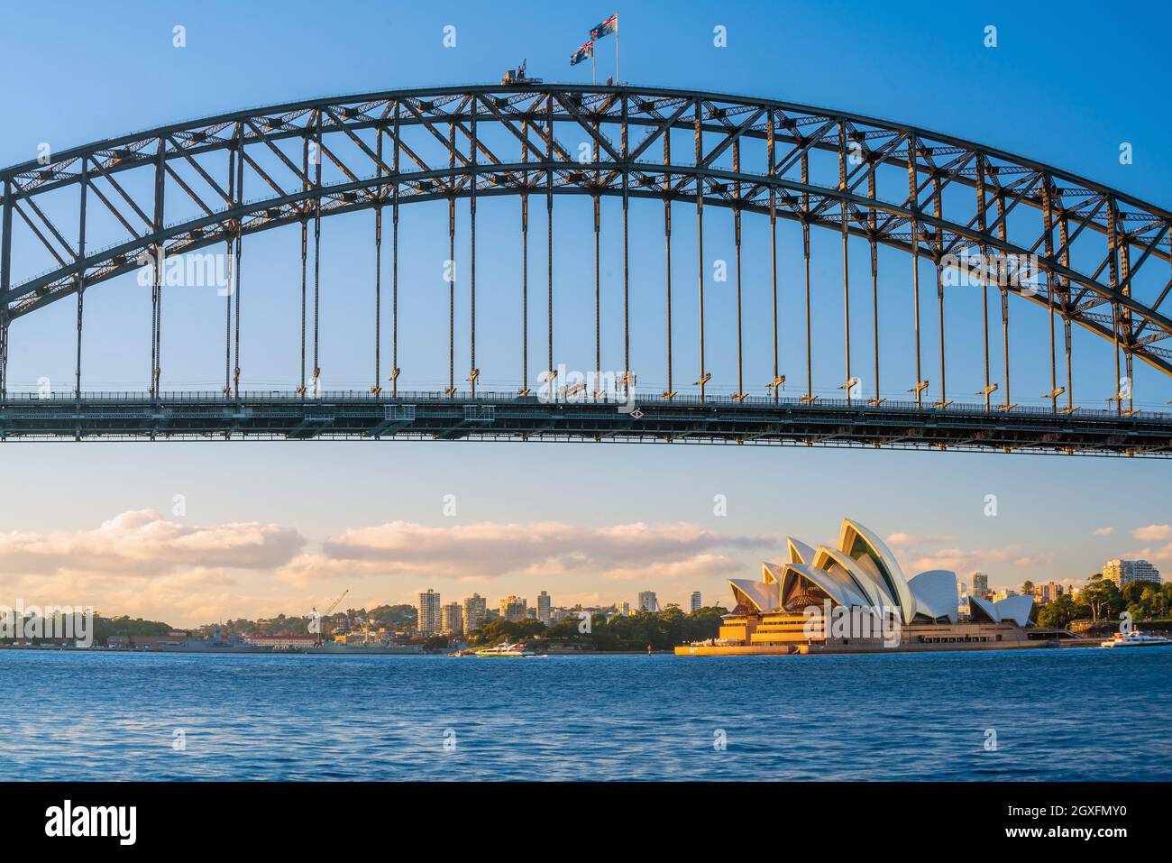 Downtown Sydney skyline with blue sky in Australia Stock Photo - Alamy