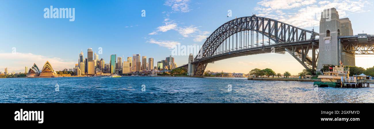 Downtown Sydney skyline with blue sky in Australia Stock Photo - Alamy