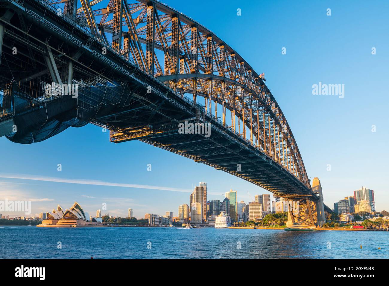 Downtown Sydney skyline with blue sky in Australia Stock Photo - Alamy