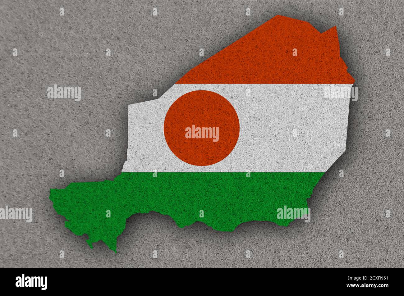 Niger flag map hi-res stock photography and images - Alamy
