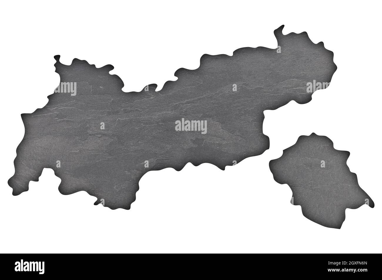 Tyrol state map Cut Out Stock Images & Pictures - Alamy