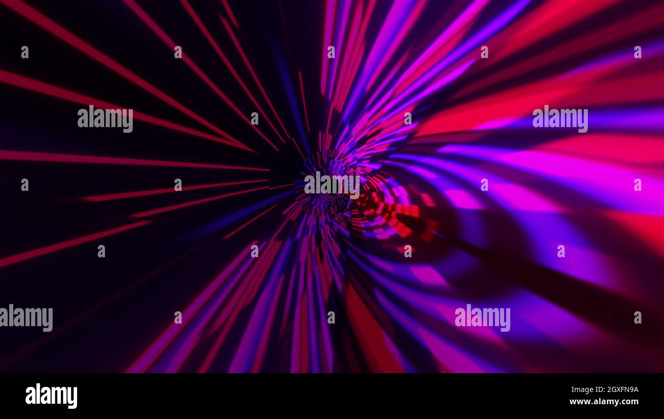 Optical 3d render tunnel with dynamic spatial lines and futuristic ...