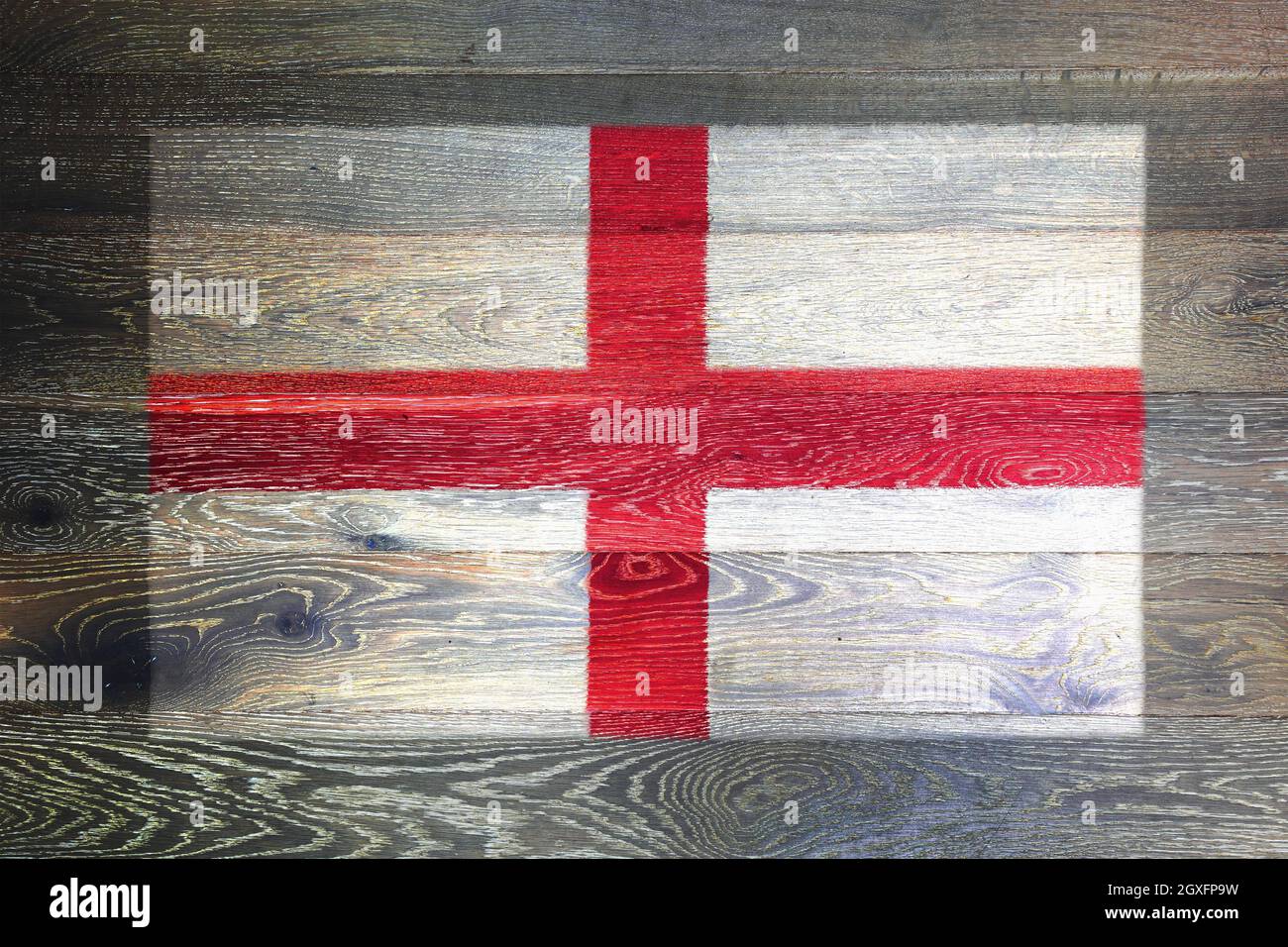An England flag on rustic old wood surface background Stock Photo - Alamy