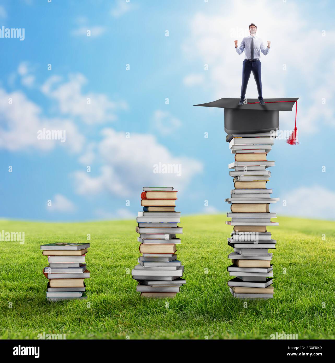 Man graduation cap book hi-res stock photography and images - Alamy