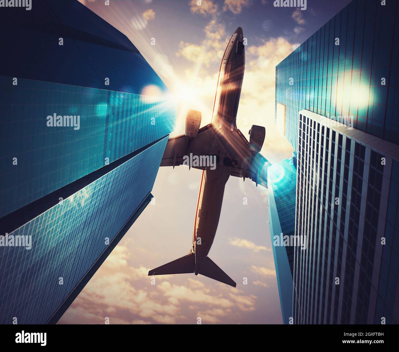 View between two skyscrapers hi-res stock photography and images - Alamy