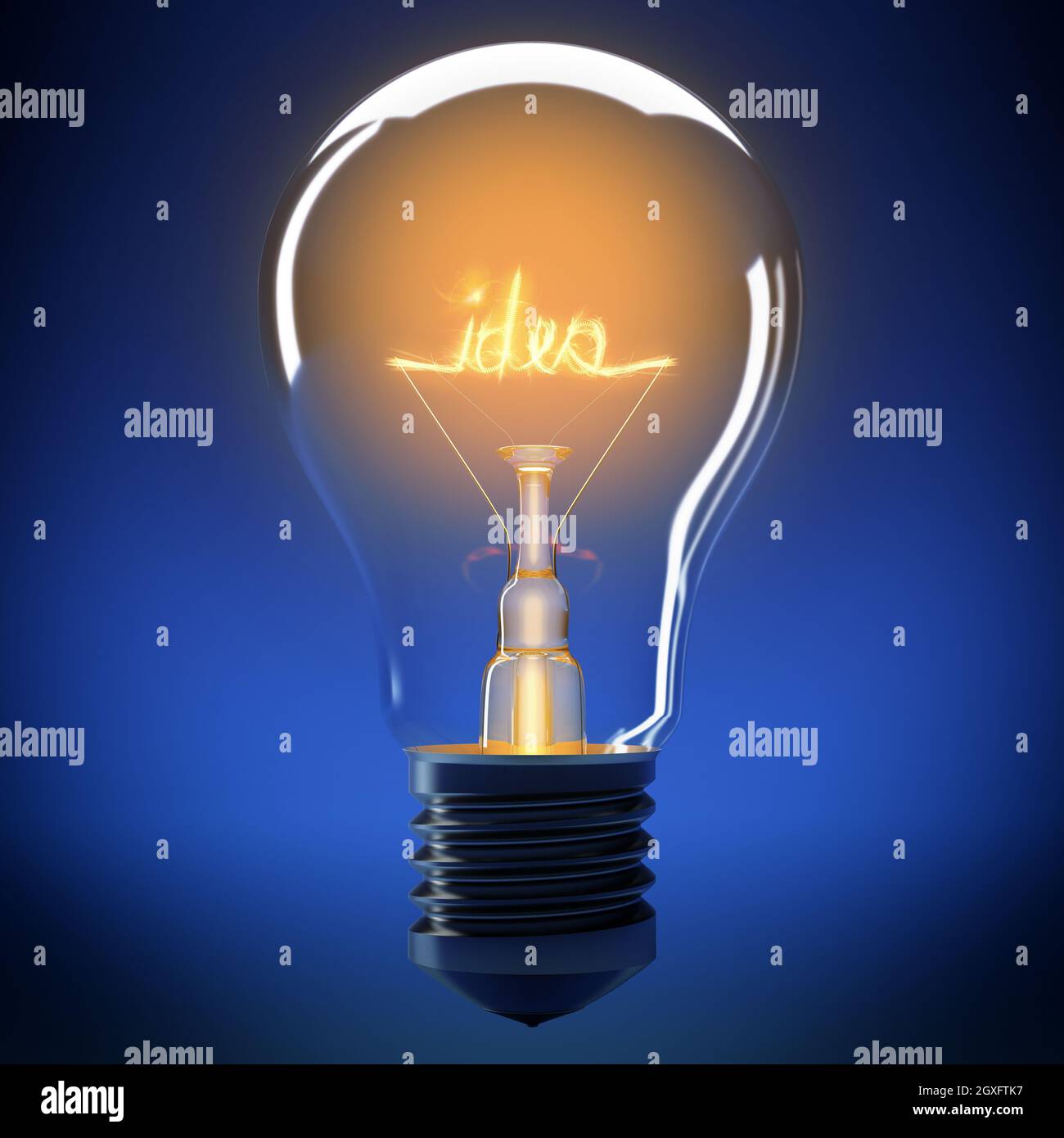 Light bulb filament word hi-res stock photography and images - Alamy