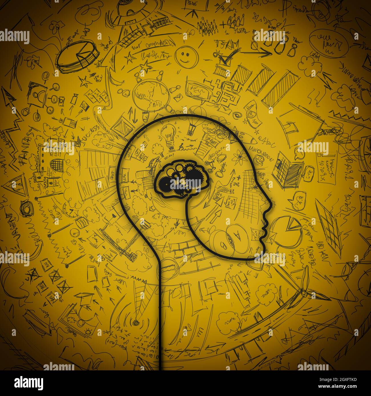 Wire electrical that forms a human brain Stock Photo - Alamy