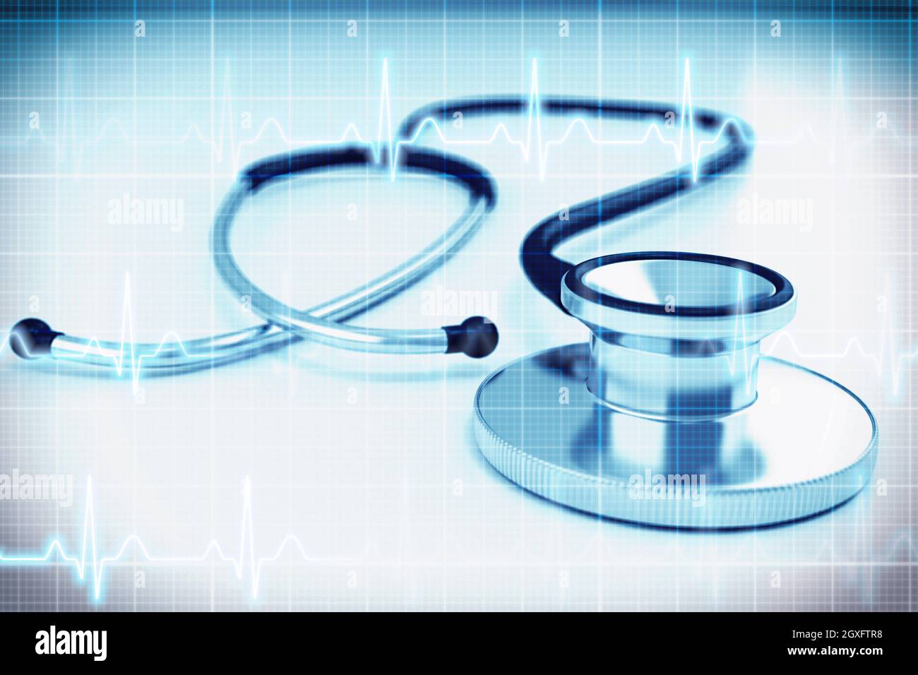 Medical tool to listen to the heartbeat Stock Photo - Alamy